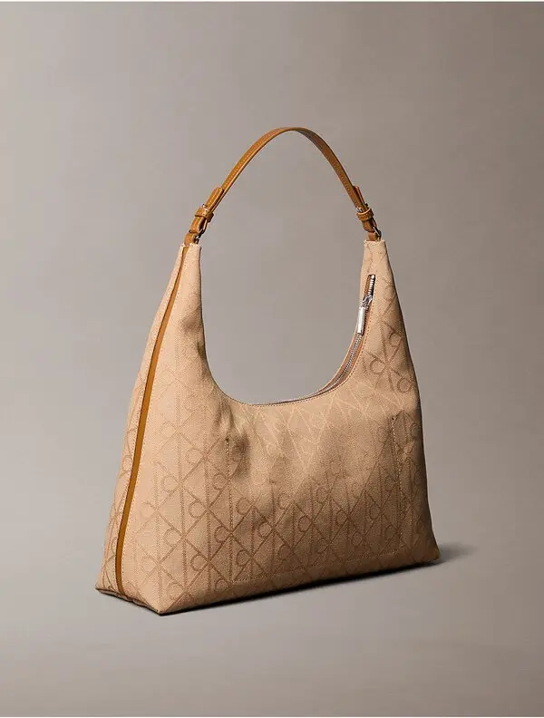 Calvin Klein Emblem Jacquard Shoulder Bag - Cornstalk