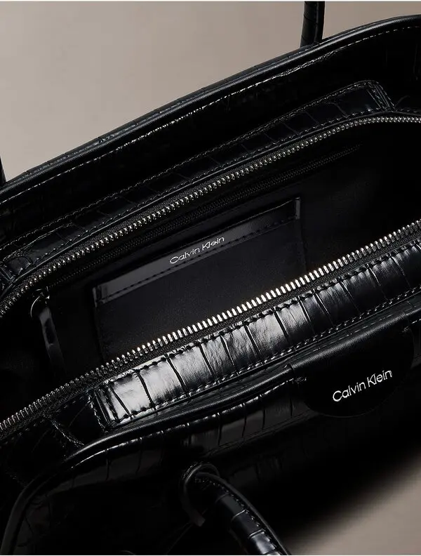 Calvin Klein Emblem Logo Shoulder Bag - Black