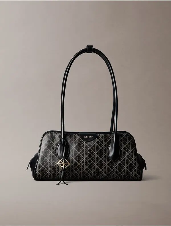Calvin Klein Emblem Logo Shoulder Bag - Black