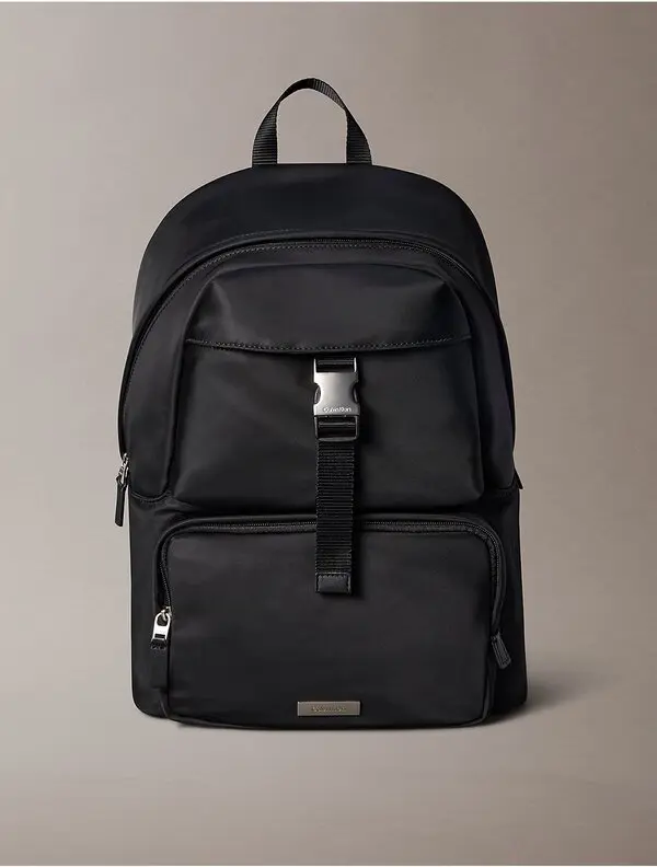 Calvin Klein Nylon Backpack With Laptop Sleeve - Black