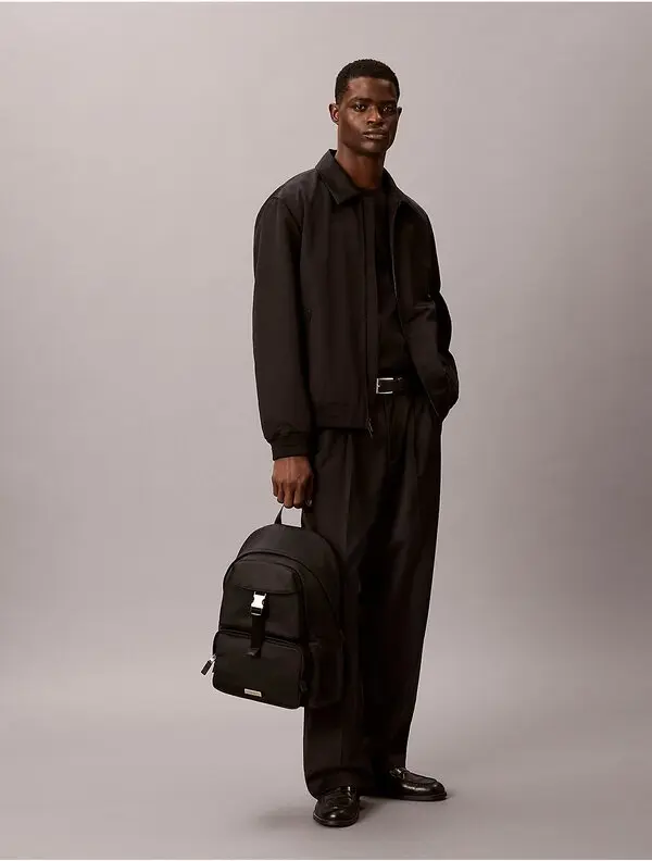 Calvin Klein Nylon Backpack With Laptop Sleeve - Black