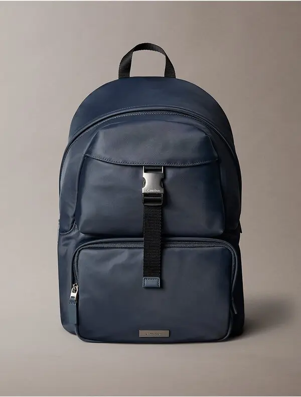 Calvin Klein Nylon Backpack With Laptop Sleeve - Slate Blue