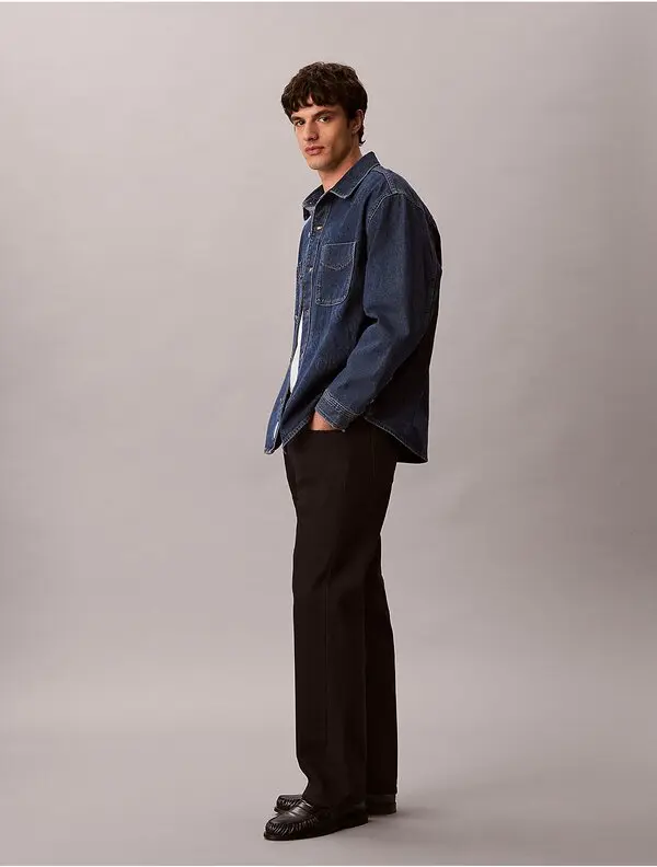 Calvin Klein Denim Allover Monogram 90s Overshirt