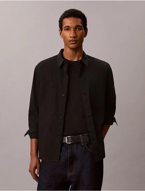 Calvin Klein Garment Washed Twill Easy Overshirt