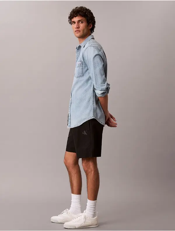 Calvin Klein Monogram Pull-on Nylon Shorts - Black
