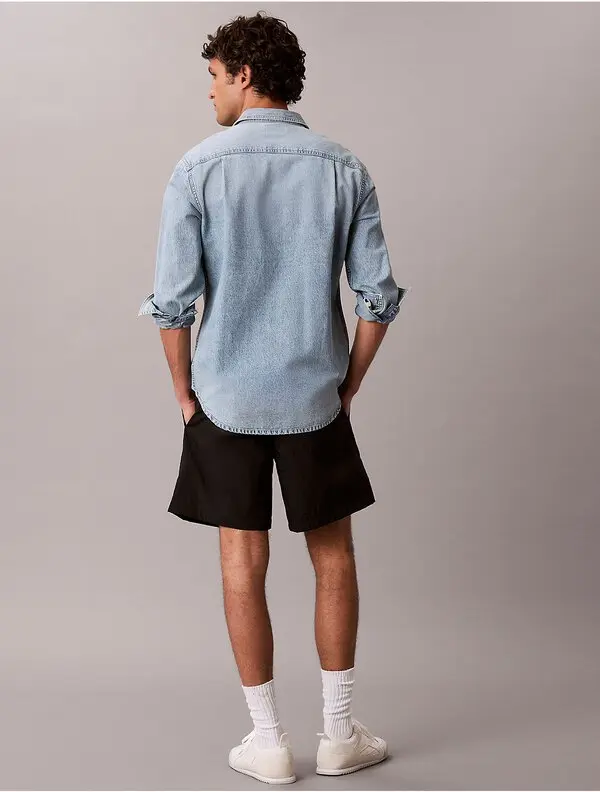 Calvin Klein Monogram Pull-on Nylon Shorts - Black
