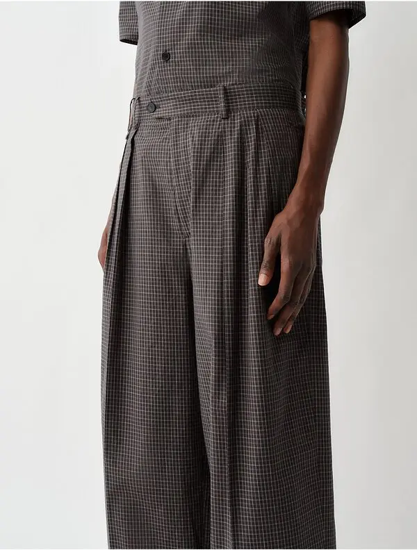 Calvin Klein Baxter Pants Wide Leg Pleated Trousers