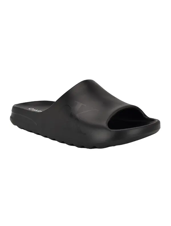 Calvin Klein Monogram Logo Pool Slide Sandal - Black