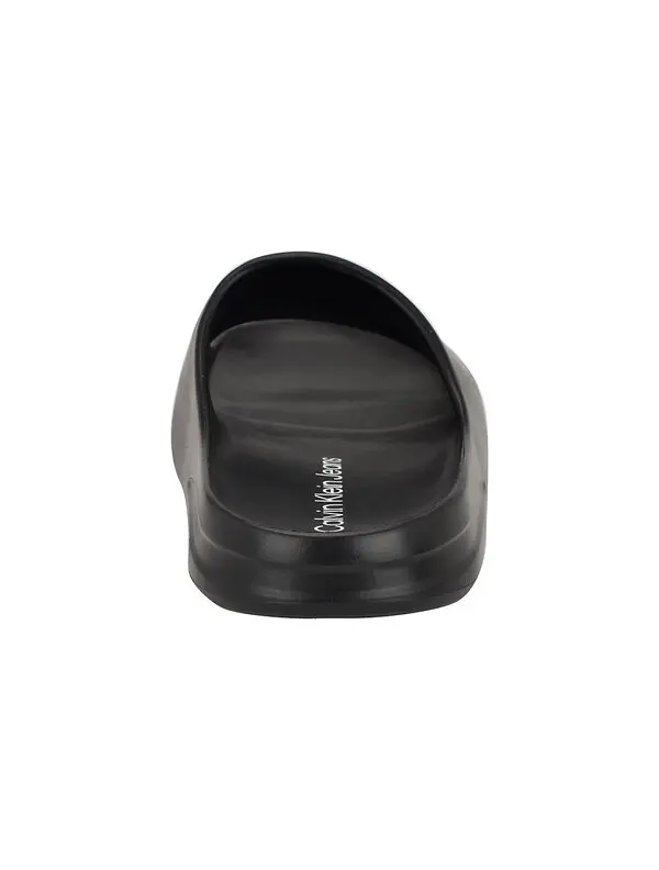 Calvin Klein Monogram Logo Pool Slide Sandal - Black