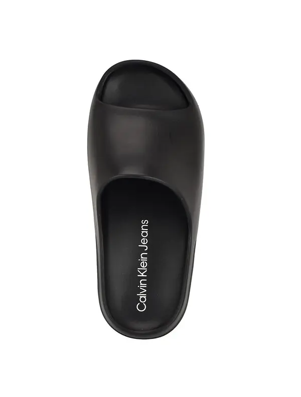 Calvin Klein Monogram Logo Pool Slide Sandal - Black