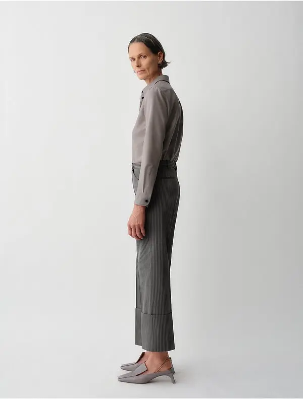 Calvin Klein Eva Pinstriped Tailored Pants