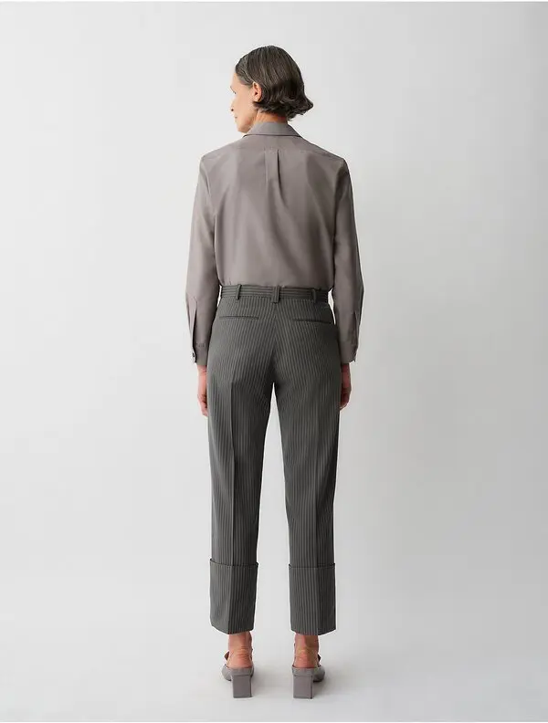 Calvin Klein Eva Pinstriped Tailored Pants