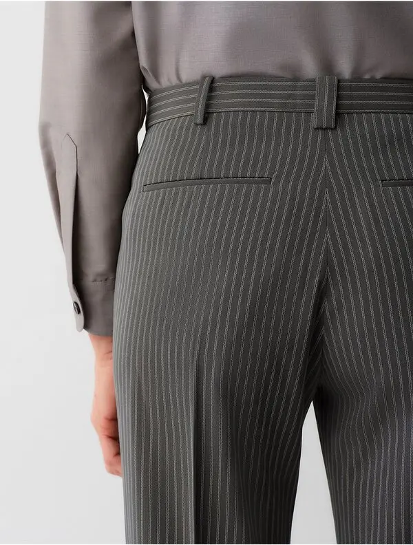 Calvin Klein Eva Pinstriped Tailored Pants
