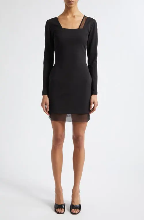 ISRAELLA KOBLA Mesh Detail Long Sleeve Knit Minidress