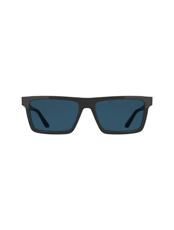 Calvin Klein Acetate Slim Modified Rectangle Sunglasses - Gray