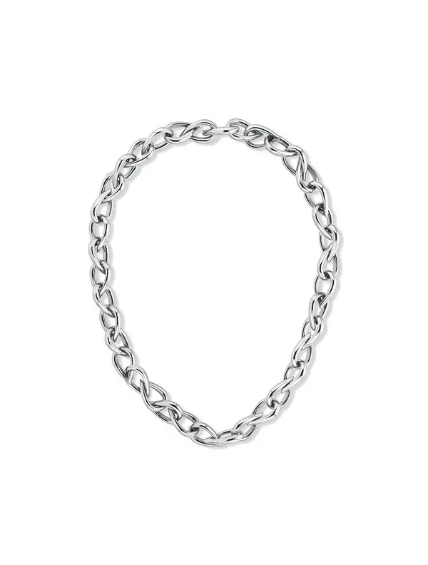 Calvin Klein Sculptural Link Necklace - Silver