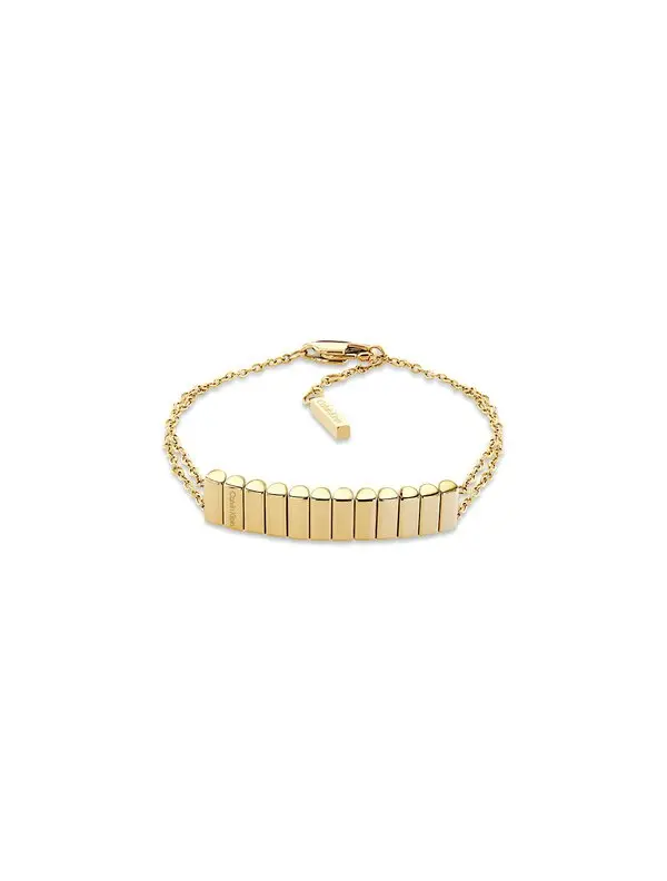 Calvin Klein Curved Pebble Stainless Steel Bracelet - Gold