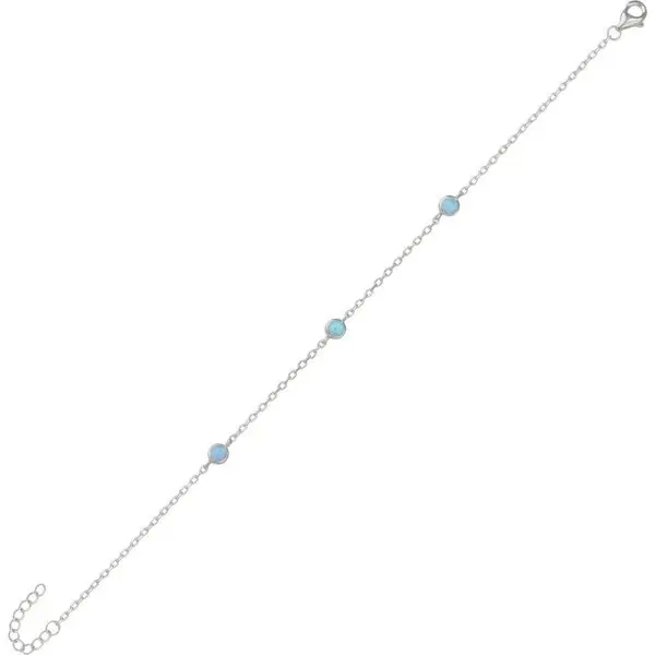 SPERO LONDON Blue Opal Bracelet - Silver