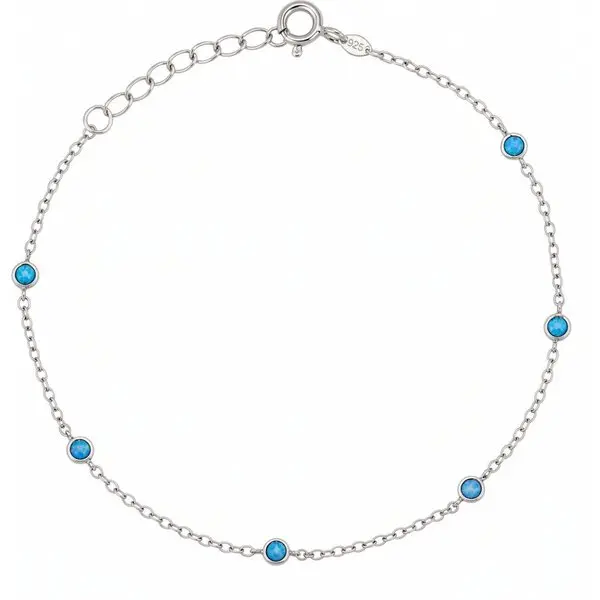 SPERO LONDON Blue Opal Bracelet - Silver