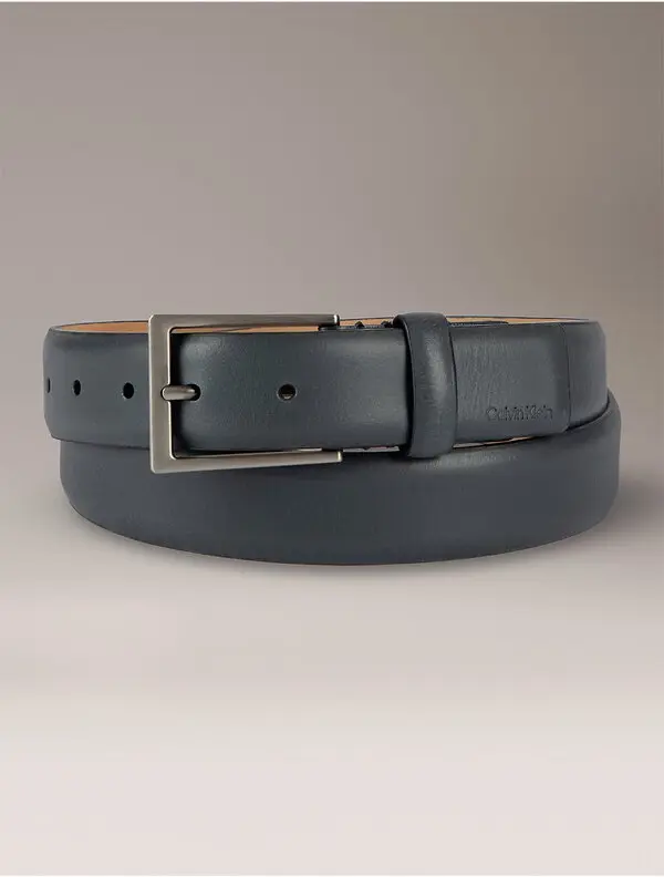 Calvin Klein Embossed Logo Harness Buckle Belt - Blue
