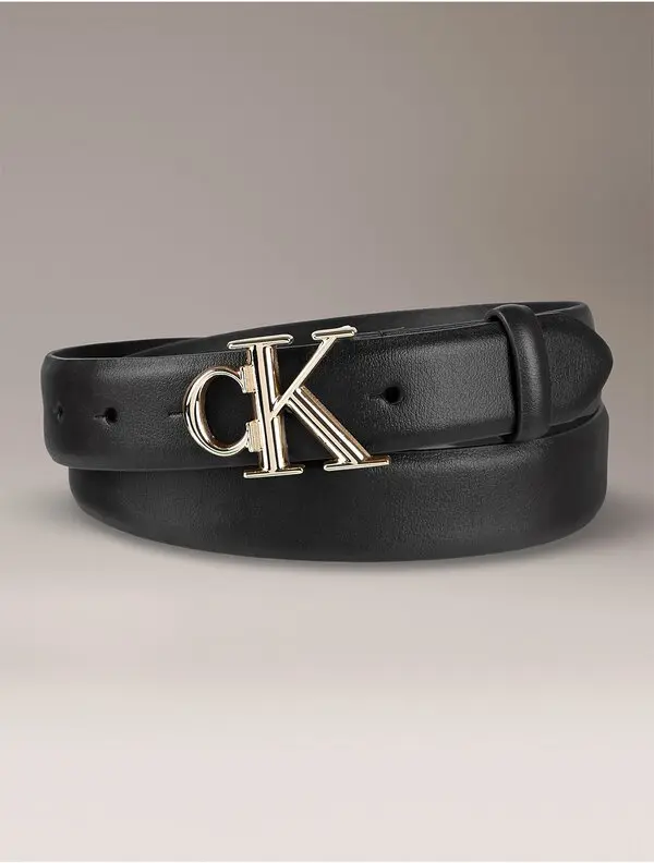 Calvin Klein Monogram Logo Plaque Belt - 001