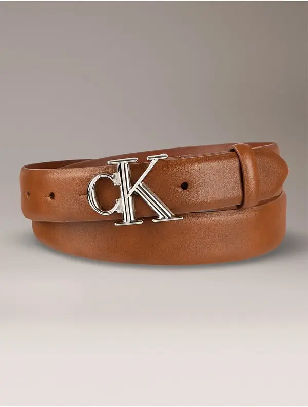 Calvin Klein Monogram Logo Plaque Belt - 267