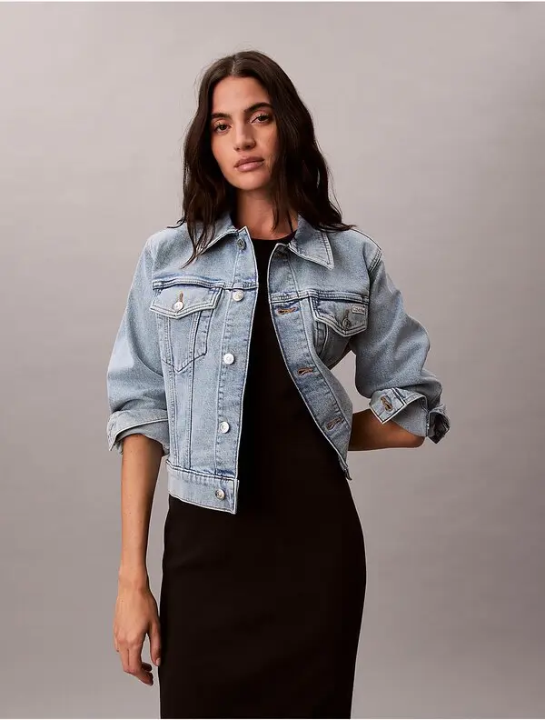 Calvin Klein Classic Monogram Logo Trucker Jacket - Dover