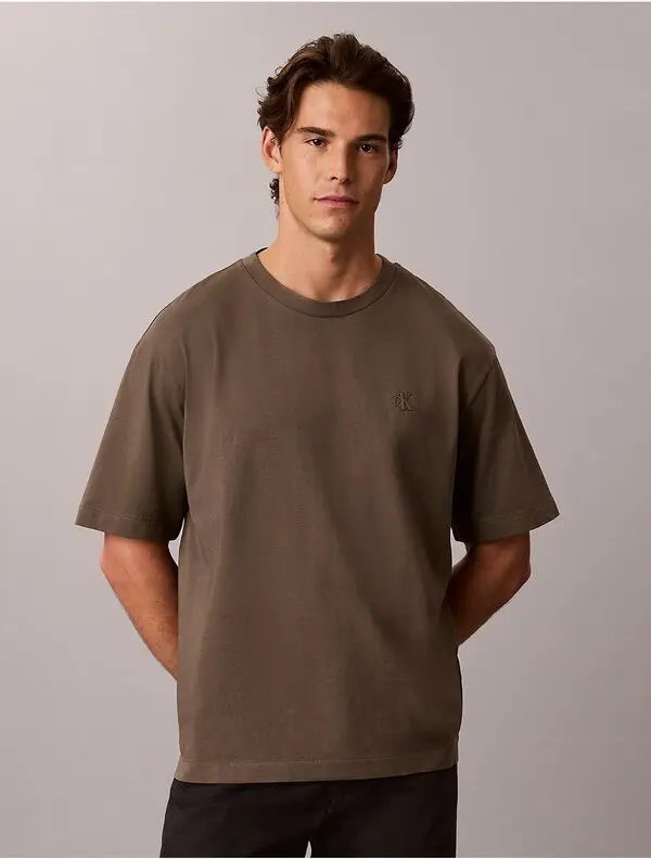 Calvin Klein Tonal Monogram Relaxed T-shirt - Beluga