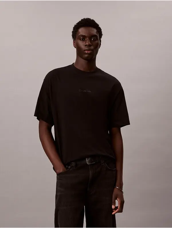 Calvin Klein Micro Logo Graphic Relaxed T-shirt - Black