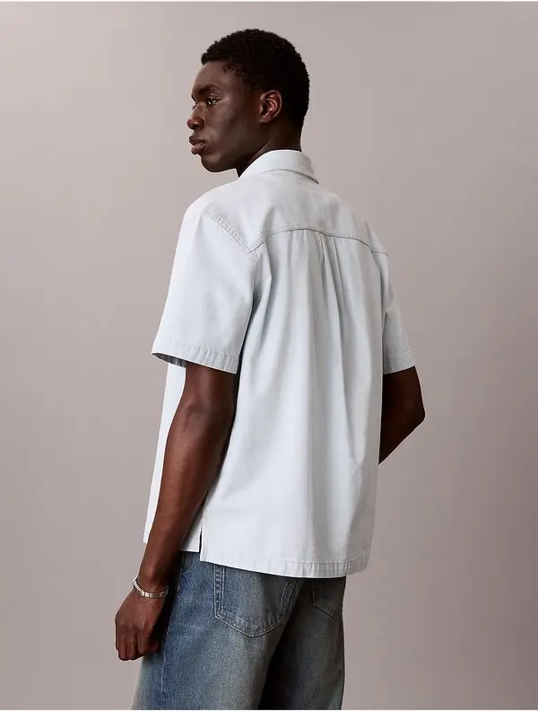 Calvin Klein Denim Classic Short Sleeve Button-down Shirt