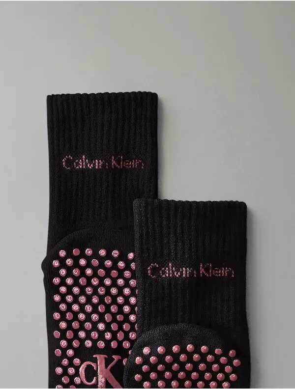 Calvin Klein Gripper Cushion High Quarter Socks 2 Pack