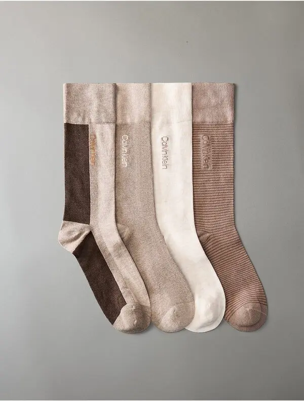 Calvin Klein Color Block Crew Dress Socks 4 Pack - 251