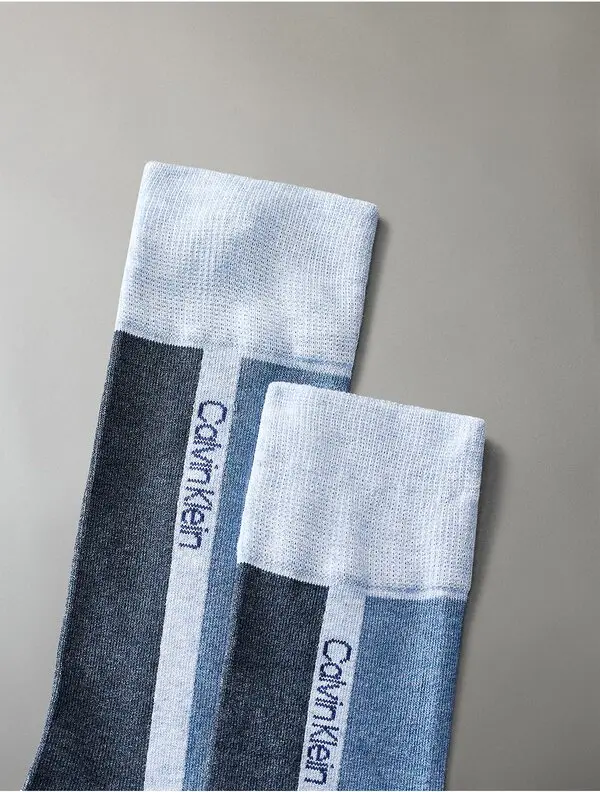 Calvin Klein Colorblock Crew Socks 4-pack