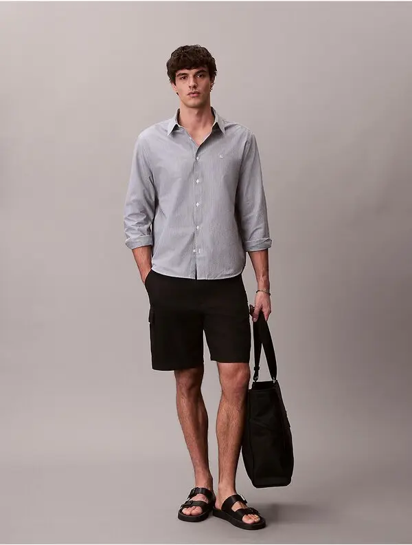 Calvin Klein Linen Blend Cargo Shorts