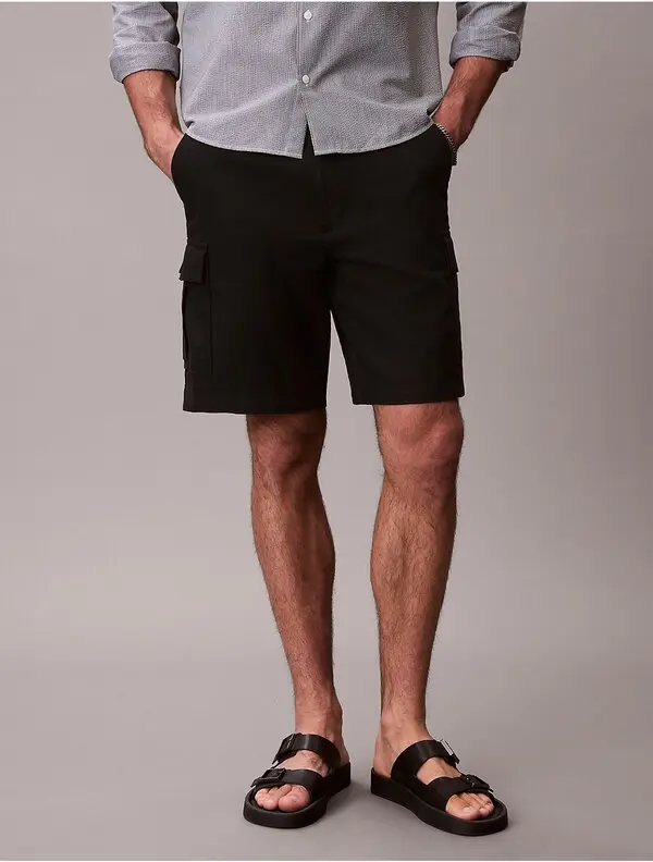 Calvin Klein Linen Blend Cargo Shorts