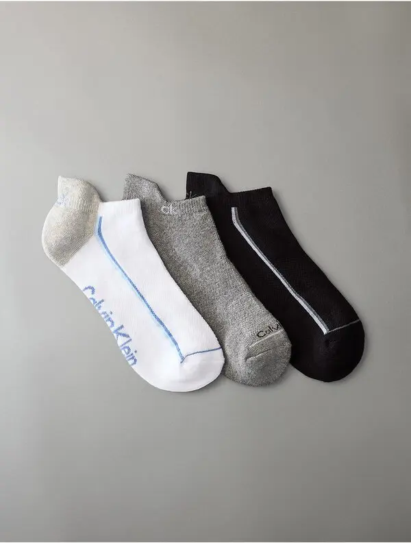 Calvin Klein Cushion No-show 3-pack Socks - White Assorted