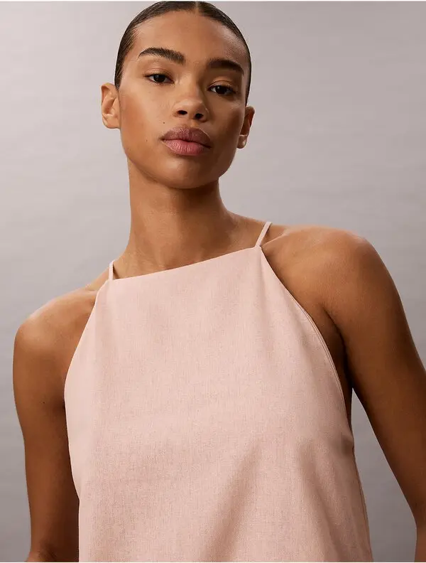 Calvin Klein Linen Blend Sleeveless Top - Tuscan Wind
