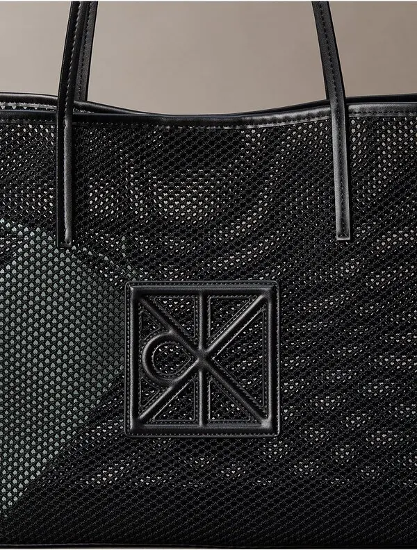 Calvin Klein Emblem Logo Mesh Tote Bag