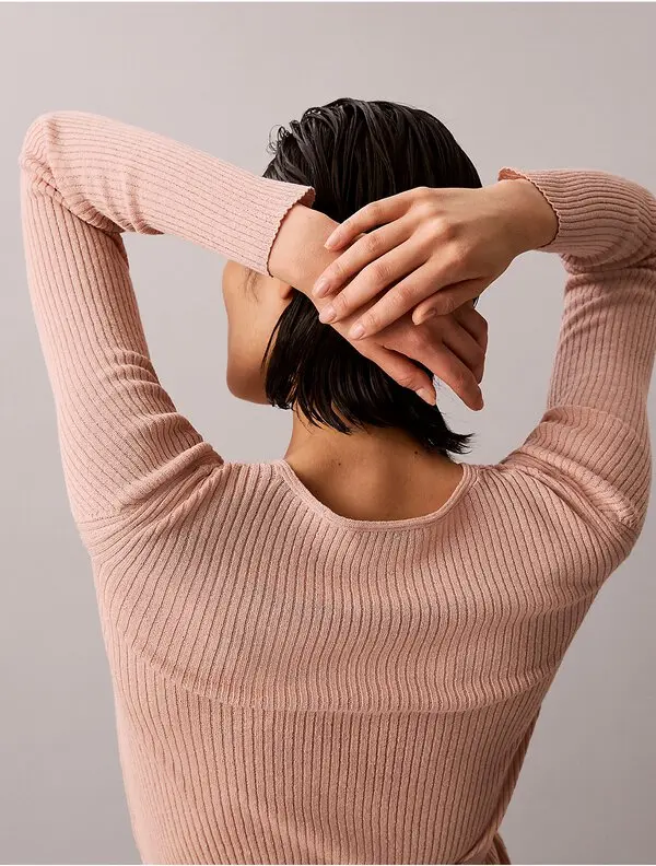 Calvin Klein Linen Blend Wrap Sweater