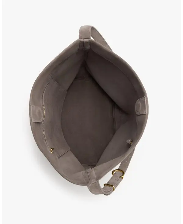 Cuyana Suede Camina Bucket Bag - Clay