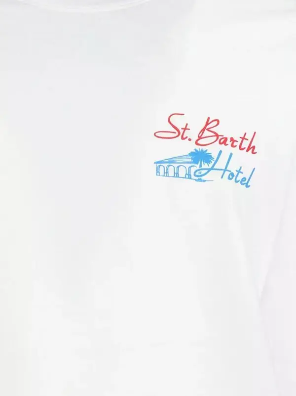 MC2 SAINT BARTH Portland Hotel-print T-shirt - White