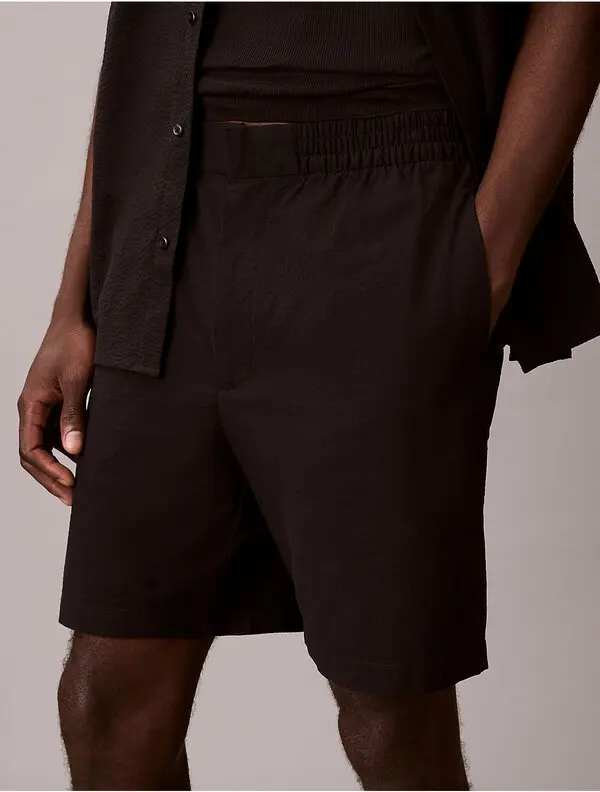 Calvin Klein Seersucker Pull-on Shorts