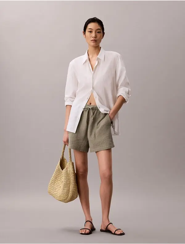 Calvin Klein Double Gauze Pull-on Shorts - Shadow