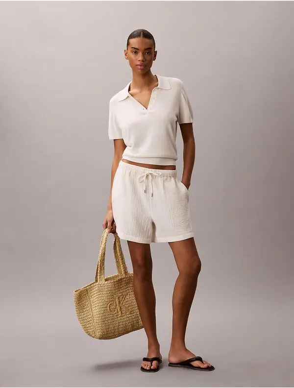 Calvin Klein Double Gauze Pull-on Shorts - Tofu
