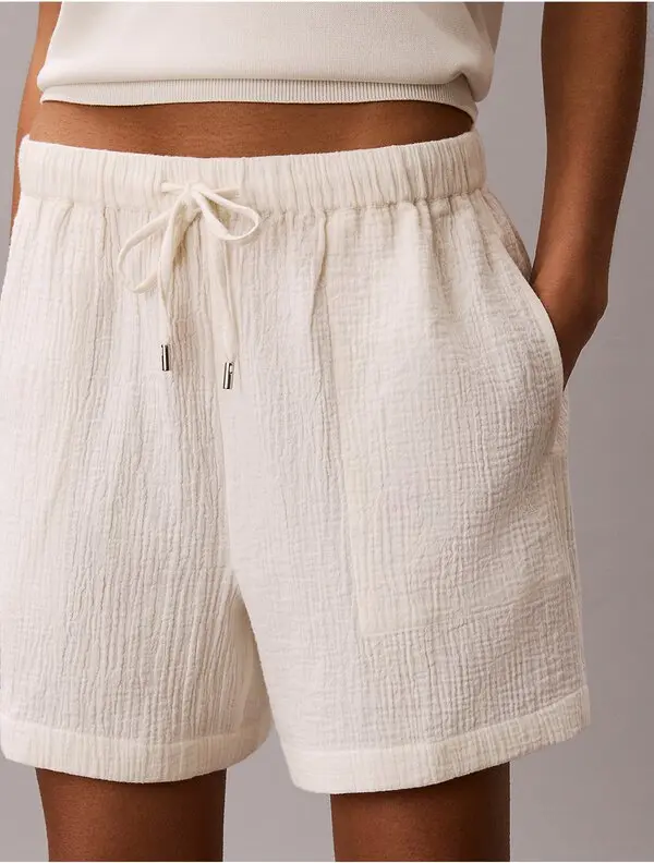 Calvin Klein Double Gauze Pull-on Shorts - Tofu