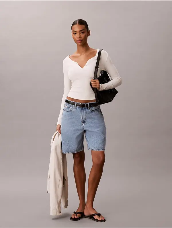 Calvin Klein Denim Bermuda Shorts - Dover