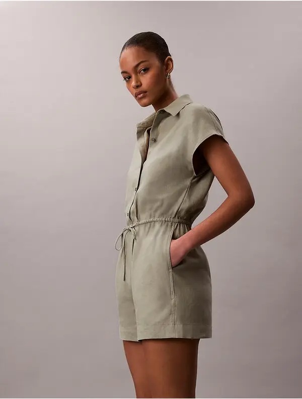 Calvin Klein Linen Blend Romper