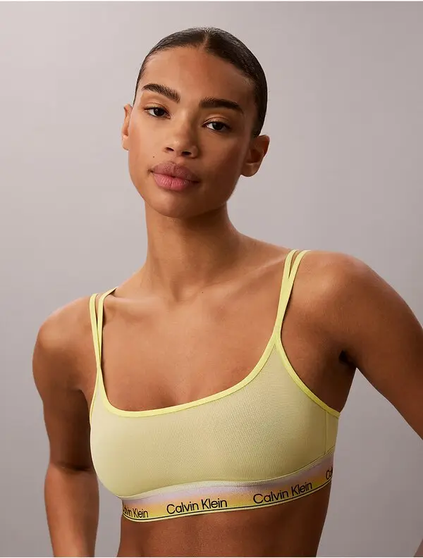 Calvin Klein Icon Mesh Pride Unlined Bralette - Bright Emerald