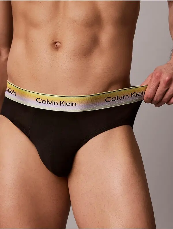 Calvin Klein Icon Cotton Stretch Pride Hip Brief - Black