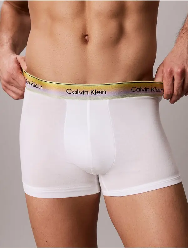 Calvin Klein Icon Cotton Stretch Pride Trunk - White
